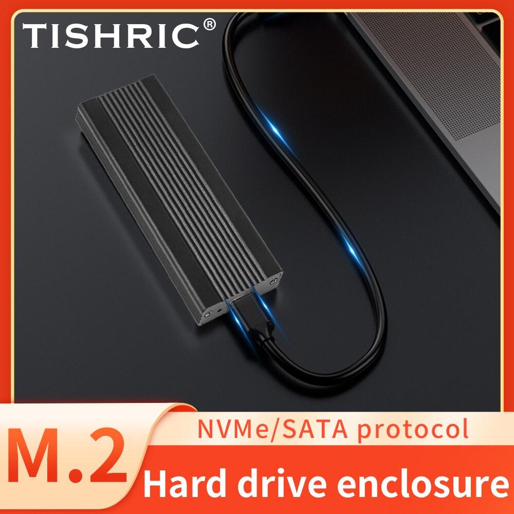 Satın alın TISHRIC Aluminum Alloy M.2 HDD Case NVME/SATA Dual Protocol ...