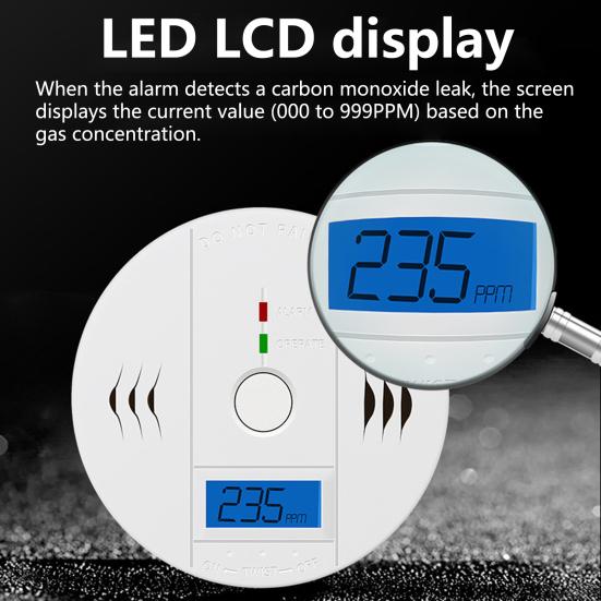 Buy High Sensitivity Professional CO Gas Detector Practical LED Screen ...
