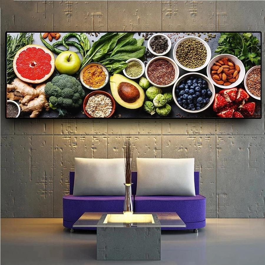 Buy Large Diy Diamond Painting Kitchen Spices Cross Stitch Rhinestone ...