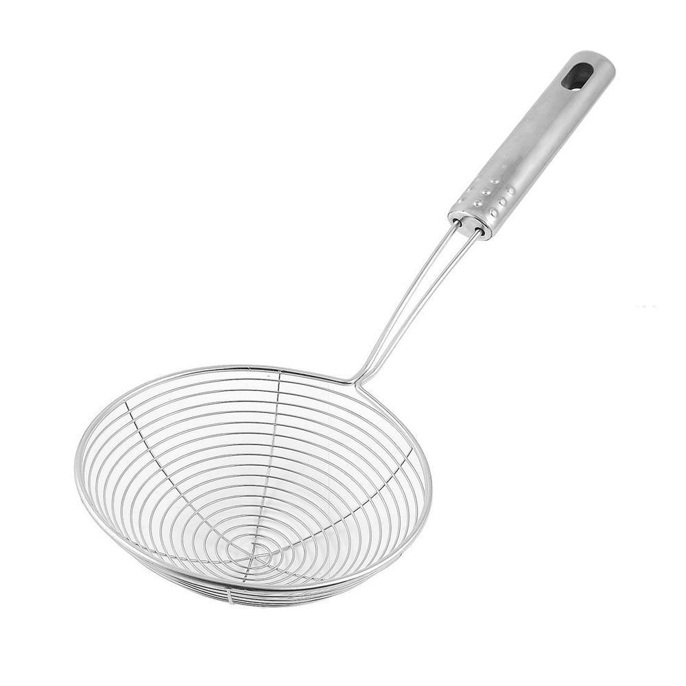 Buy Stainless Steel Long Handle Colander Mesh Ladle Kitchen Cookware at ...