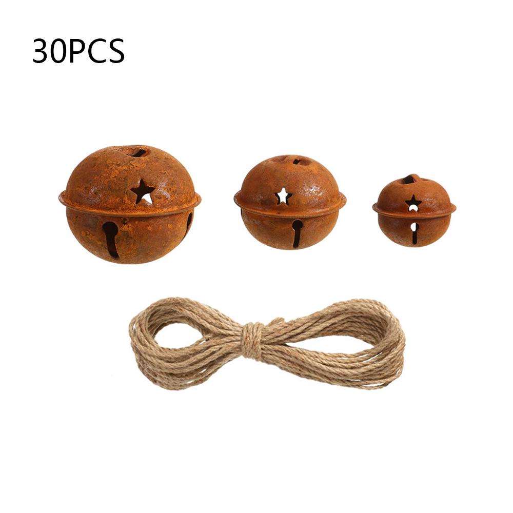 Buy 30PCS Rusty Bells Christmas Jingle Bells with Star Cutouts ...