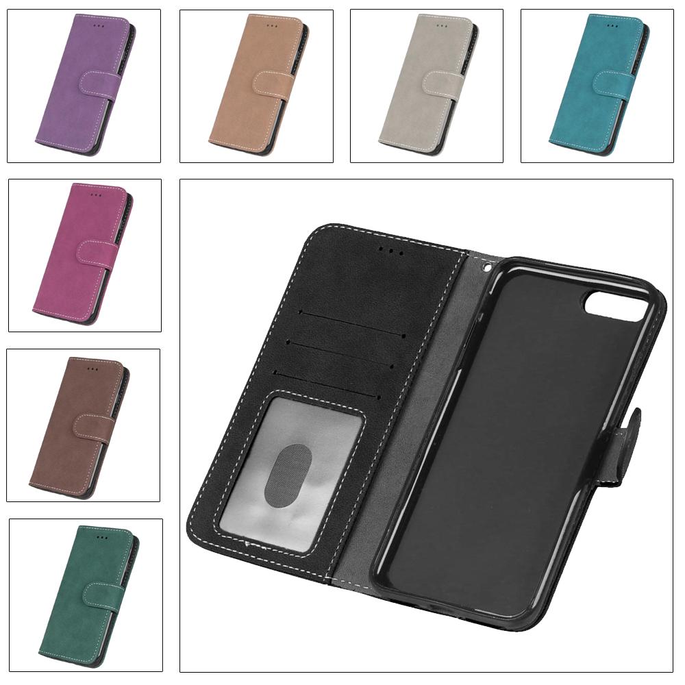 Buy Luxury Flip Matte Leather Card Holder Wallet Phone Case Cover Stand ...
