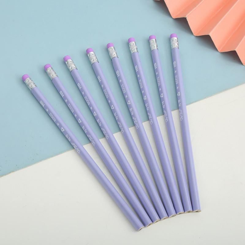 Buy 36 Pcs Wooden HB Pencil Candy Color Barrel Student Writing Pen With ...