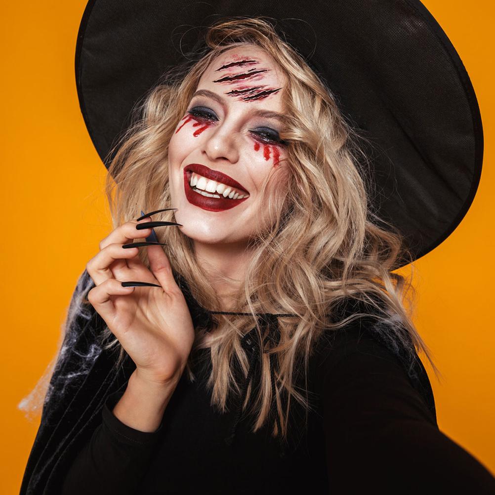 3 Sheets Halloween Scar Tattoos Funny Waterproof Creepy Body Decals for ...