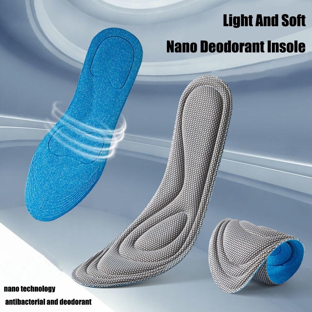 Buy Memory Foam Insoles for Shoes Men Women Nano Antibacterial Massage ...