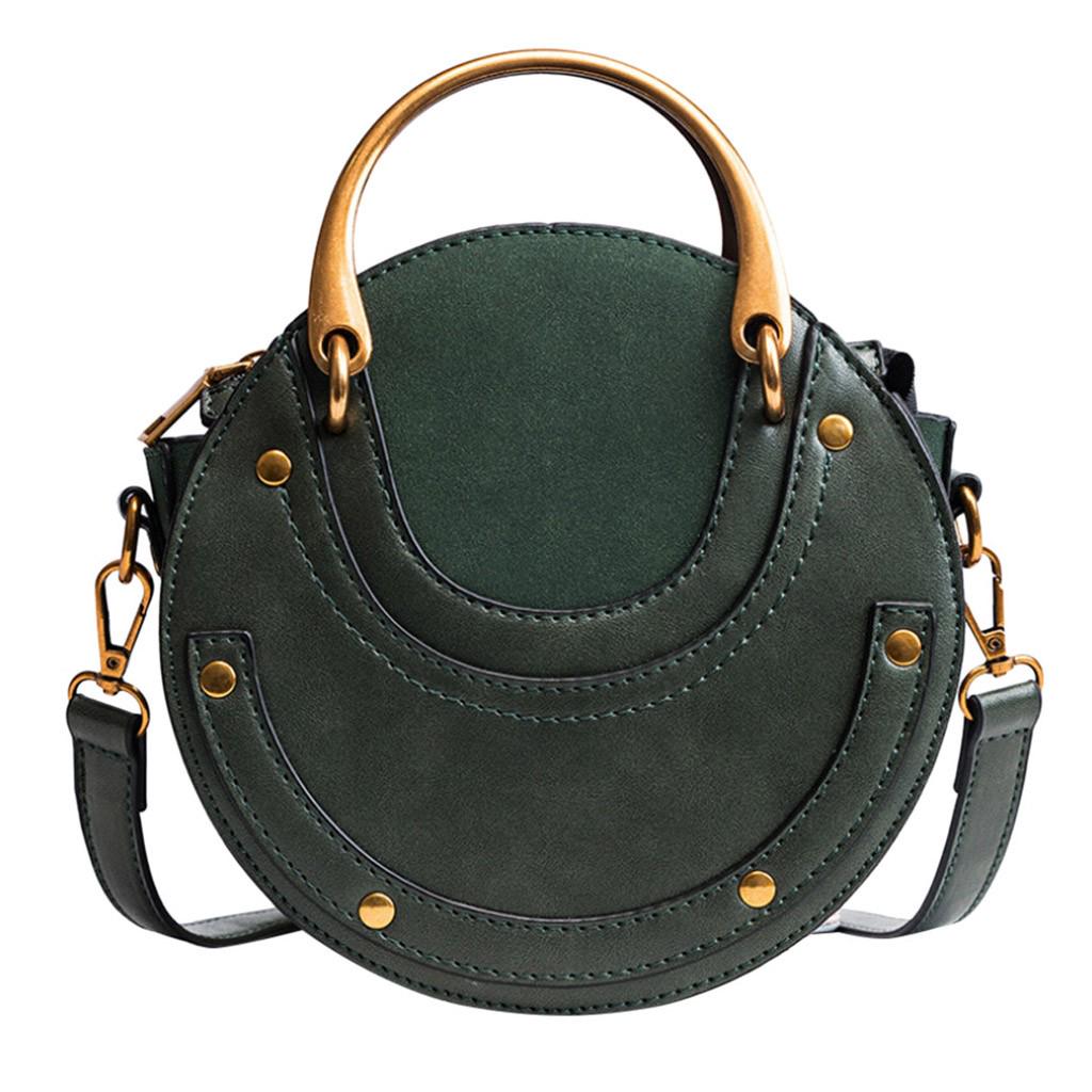 Buy Primeval Fashion Women Small Round Bag Stitching Retro Handbag ...