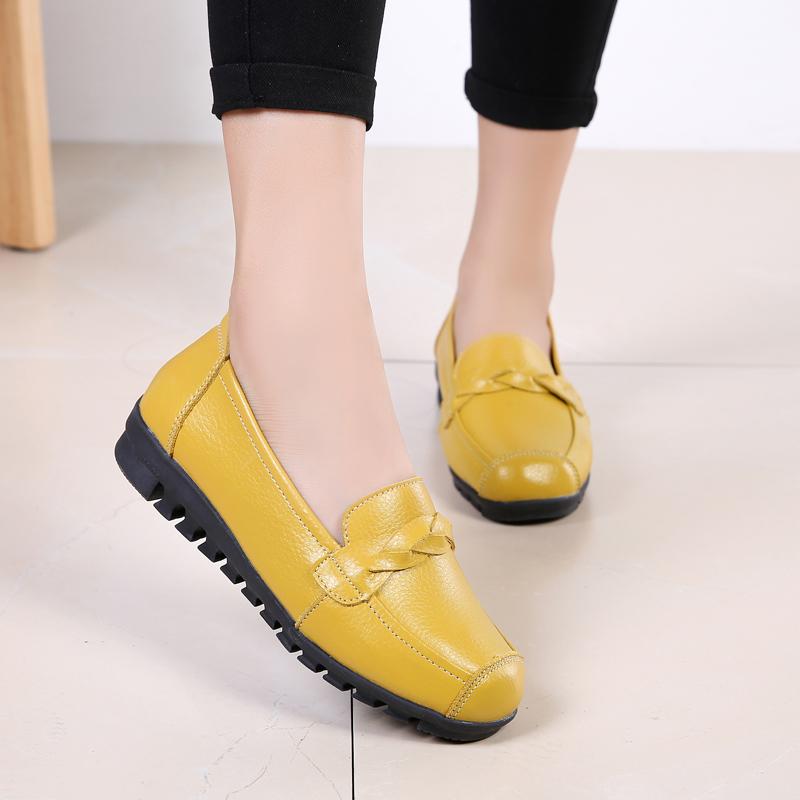 Купить Обувь для мам, кожаная обувь для пожилых женщин с мягкой ...