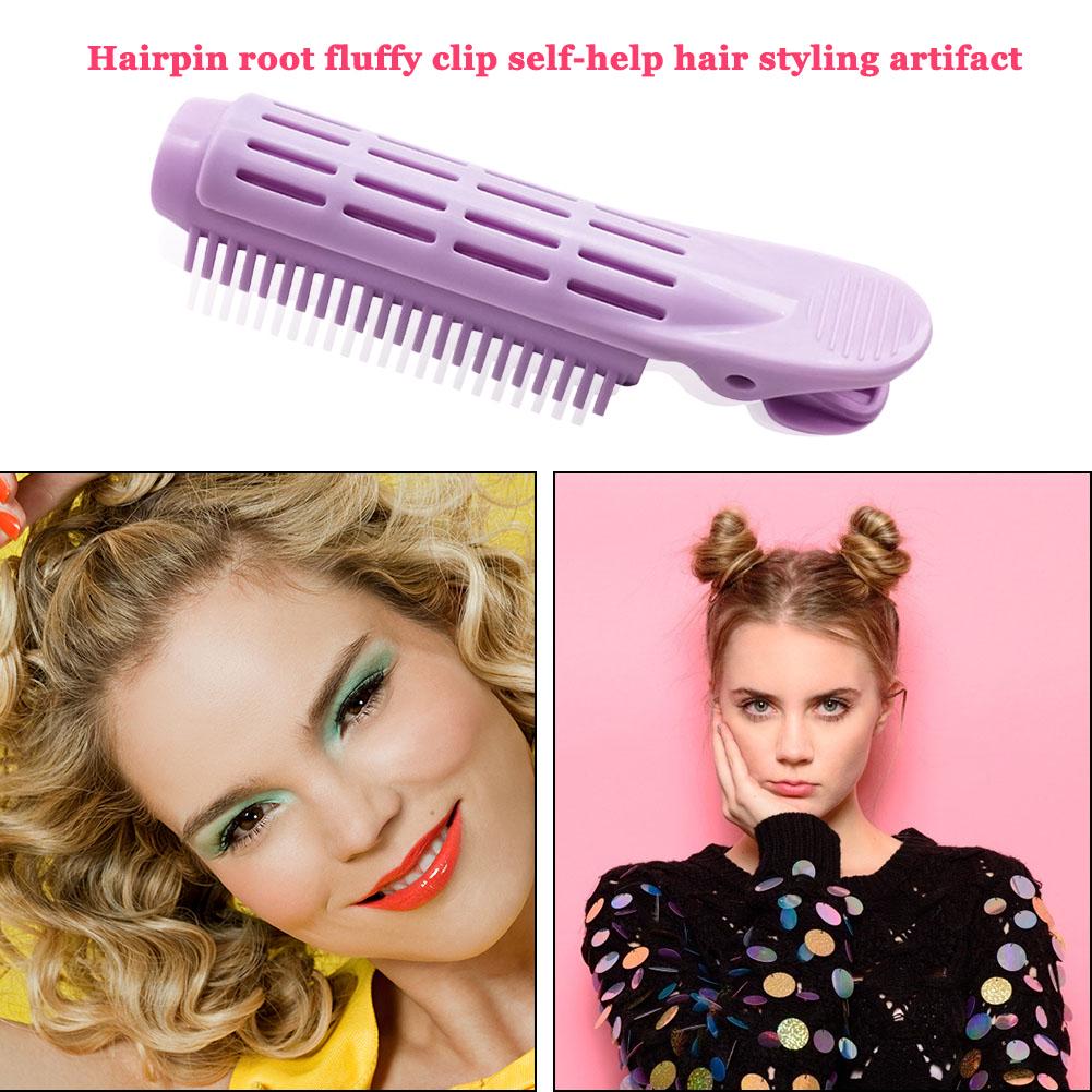 Buy Natural Plastic Hair Root Fluffy Clip Bangs Curly Hair Styling Clip ...