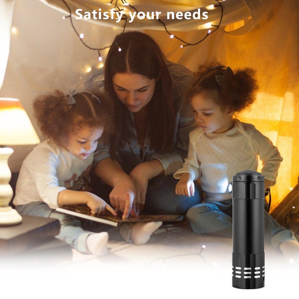 Buy Classic 9 LED Aluminum Flashlight Lamp Small Flashlight Emergency ...