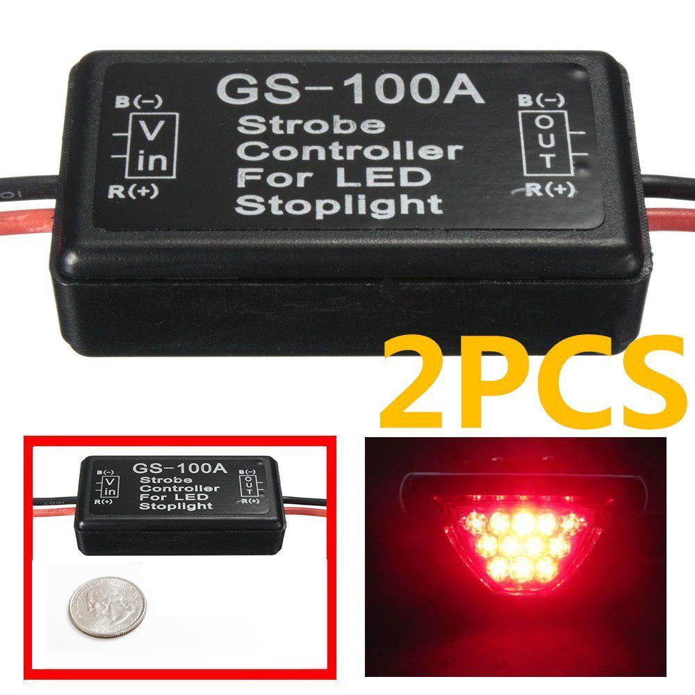 Buy 2Pcs GS-100A Car Truck LED Brake Stop Light Flash Strobe Controller Flasher Module at ...