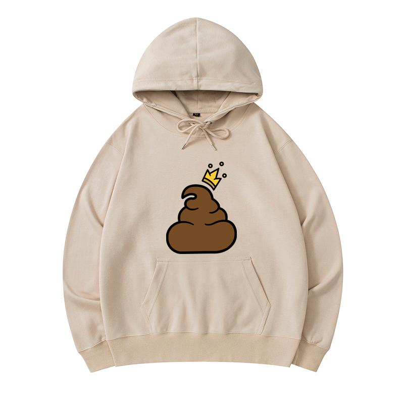 Buy 300 GSM Men's Healthy Cotton Hoodies King Turd Print Premium Cotton ...