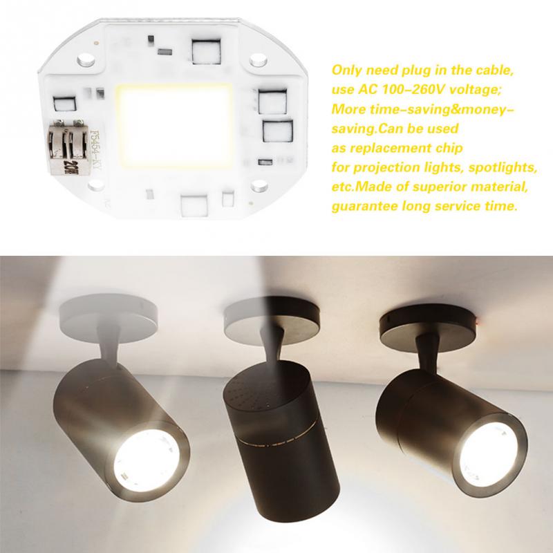 Buy 6000K 20/30/50W AC 100-260V COB Light Source Chip for Streetlight ...