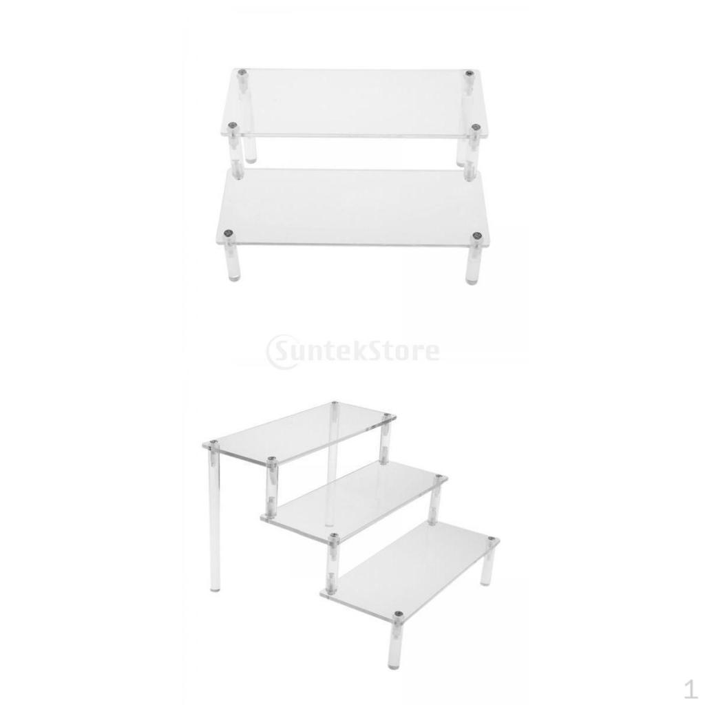 Buy 2x Acrylic Display Riser Stand Doll Cosmetics Toiletries ...