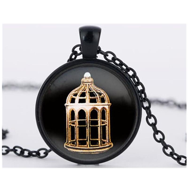 Buy Bioshock Infinite Bird Cage Glass Pendant Charms Necklace Choker ...