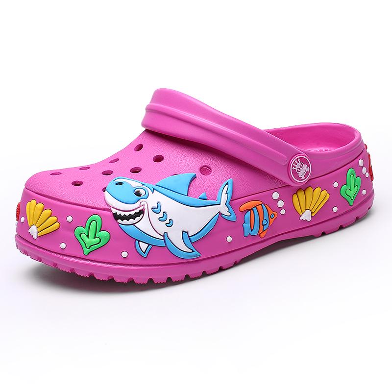 Buy Shark Sandals Kids Mules Clogs Summer Baby Boys Girls Flat Ocean ...
