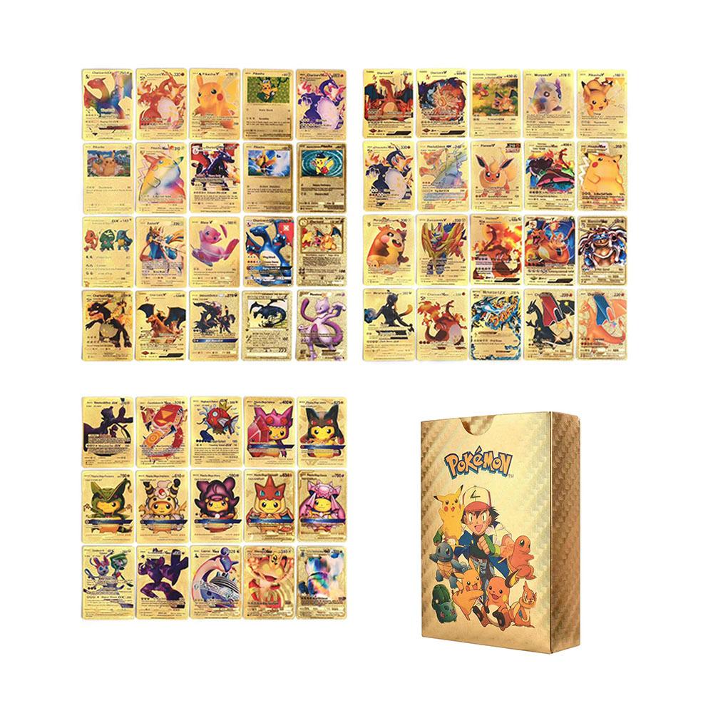Buy Takaratomy Desk Playing Pokemon Cards Metal Pikachu Gold Vmax GX ...