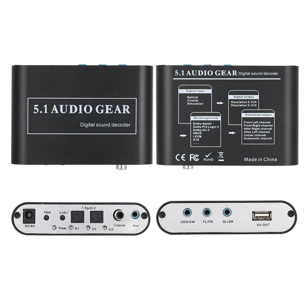Buy 5.1 Channel Ac3/Dts Audio Gear Digital Surround Sound Decoder at ...