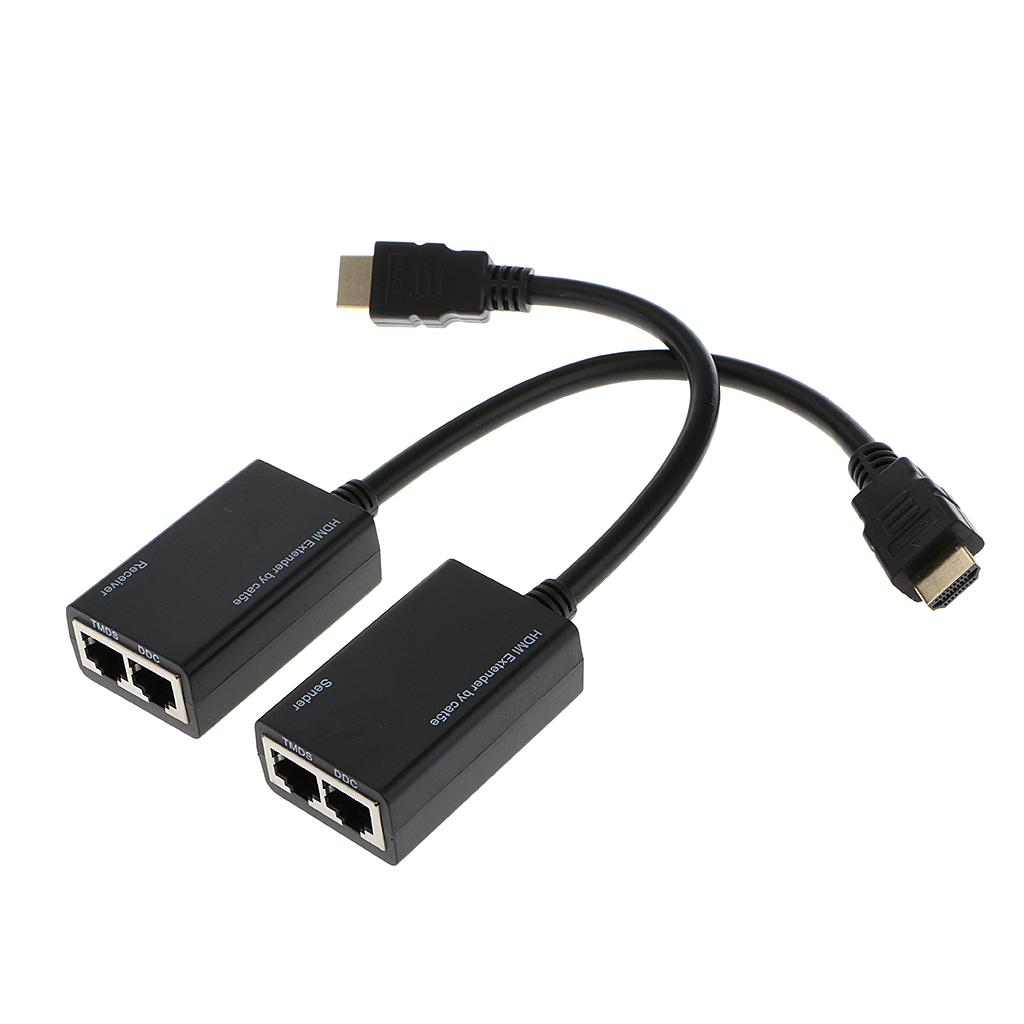 Buy HDMI Over RJ45 CAT5e CAT6 LAN Ethernet Balun Extender Repeater Up ...