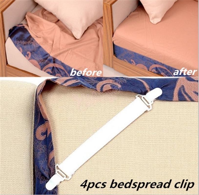 Buy 4pcs/set Elastic Bedspread Clips Bed Sheets Buckle Table Cloth ...