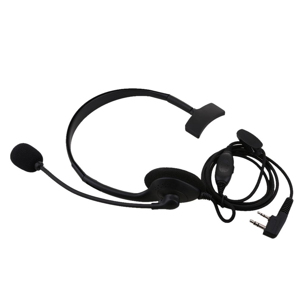 2 Pin Noise Canceling Headset Headphone with PTT Mic for 2way Walkie ...