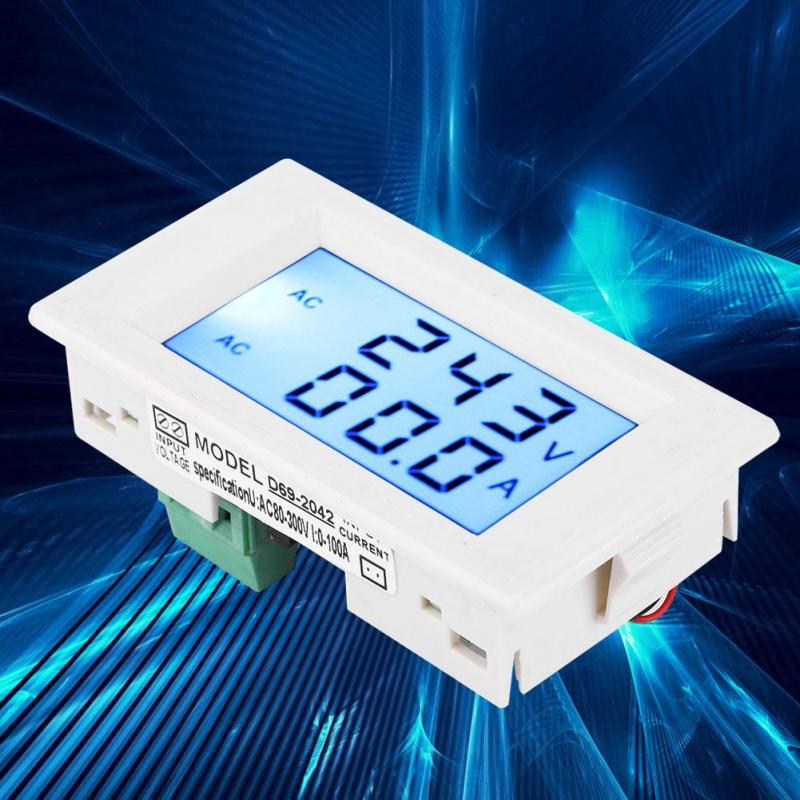 D69-2042 Dual Display Voltmeter Ammeter AC80-300V 0-50A 0-100A with Current Transformer - buy ...