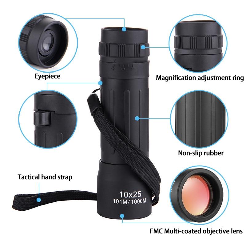 Buy 10x25 Mini Pocket Monocular Telescope Zoom Binoculars Eyepiece ...