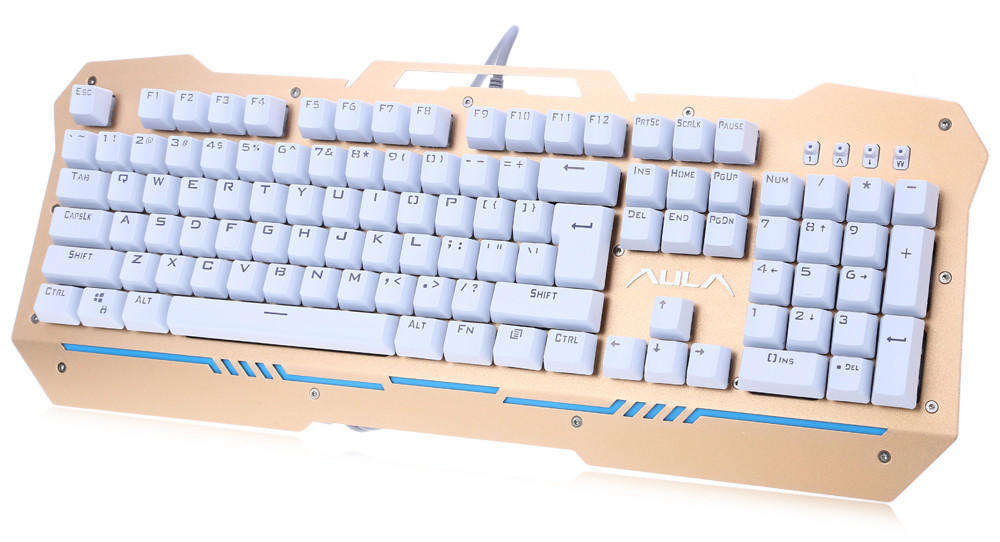 Buy AULA F2009 LED Backlit Professional Blue Axis Mechanical Gaming ...