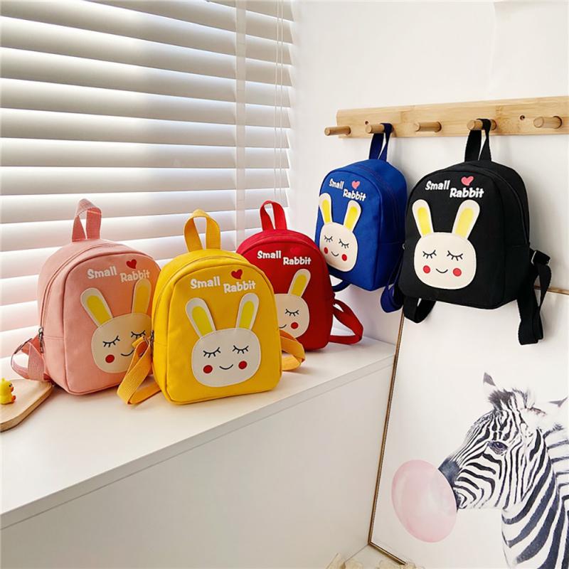 Buy Children Canvas Backpacks Cute Cartoon Rabbit Kindergarten ...