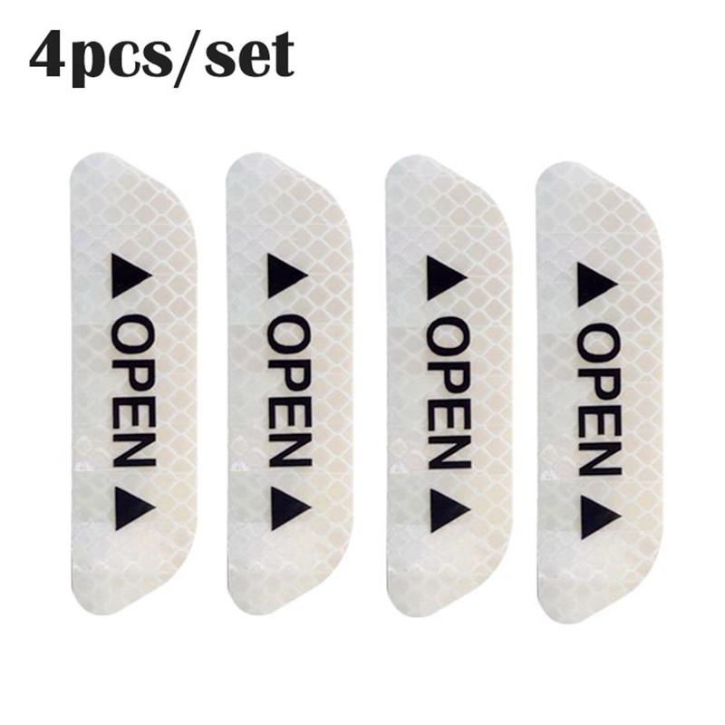 Buy 4pcs Car Door OPEN Sticker Reflective Warning Sign Universal Anti ...
