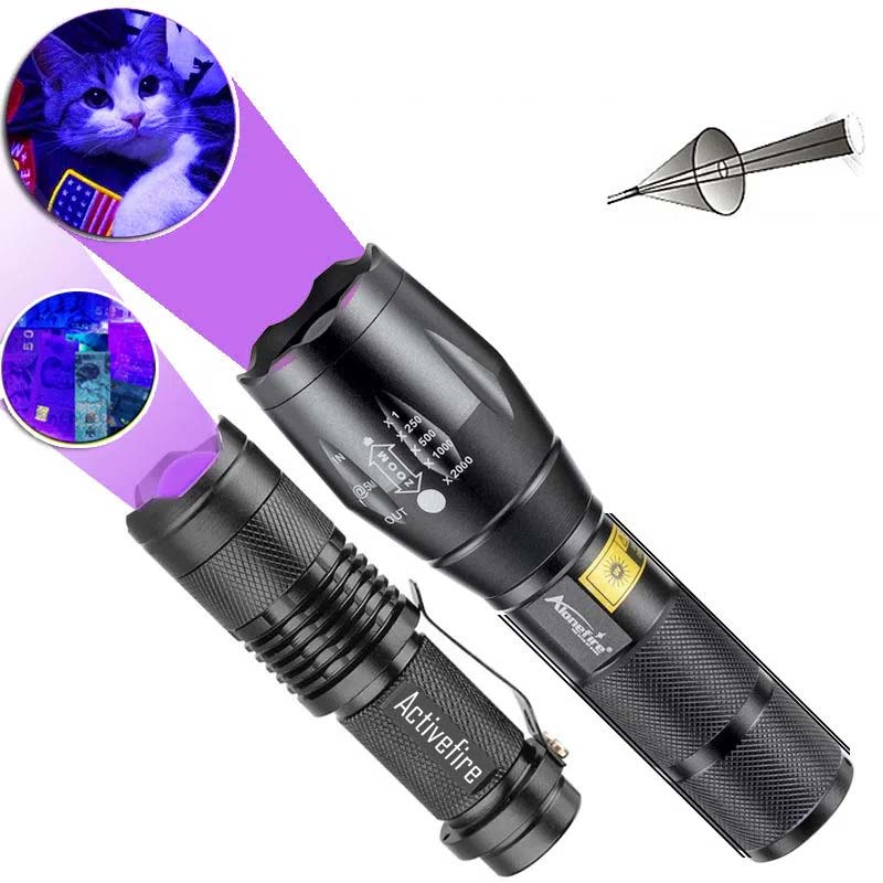 Cheap Portable 365nm UV 395nm Purple Flashlight UV Lamp To Detect Dog ...