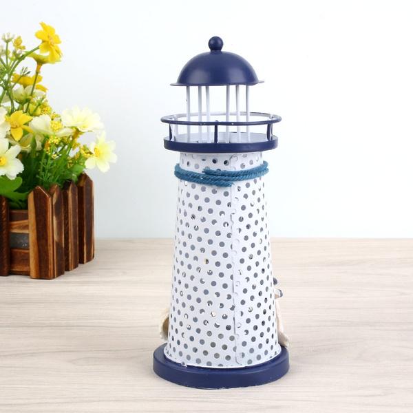 1PCS Metal Nautical Ocean Lighthouse Changing LED Lighthouse Light ...