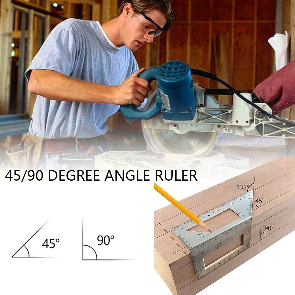 Cheap T-type 3D 45+90 Degree Mitre Angle Measuring Square Measuring ...