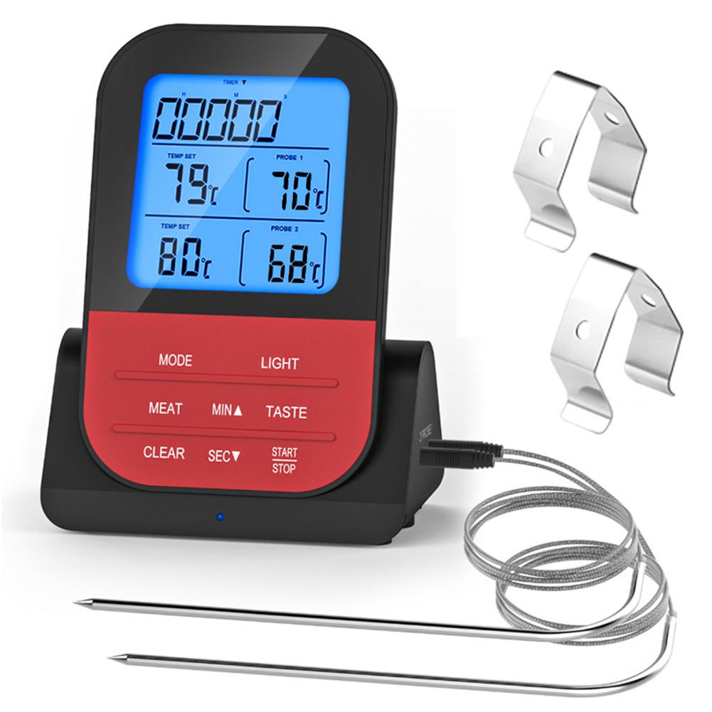 Buy Digital Wireless Meat Thermometer with Twin Probes 65 Feet Remote ...