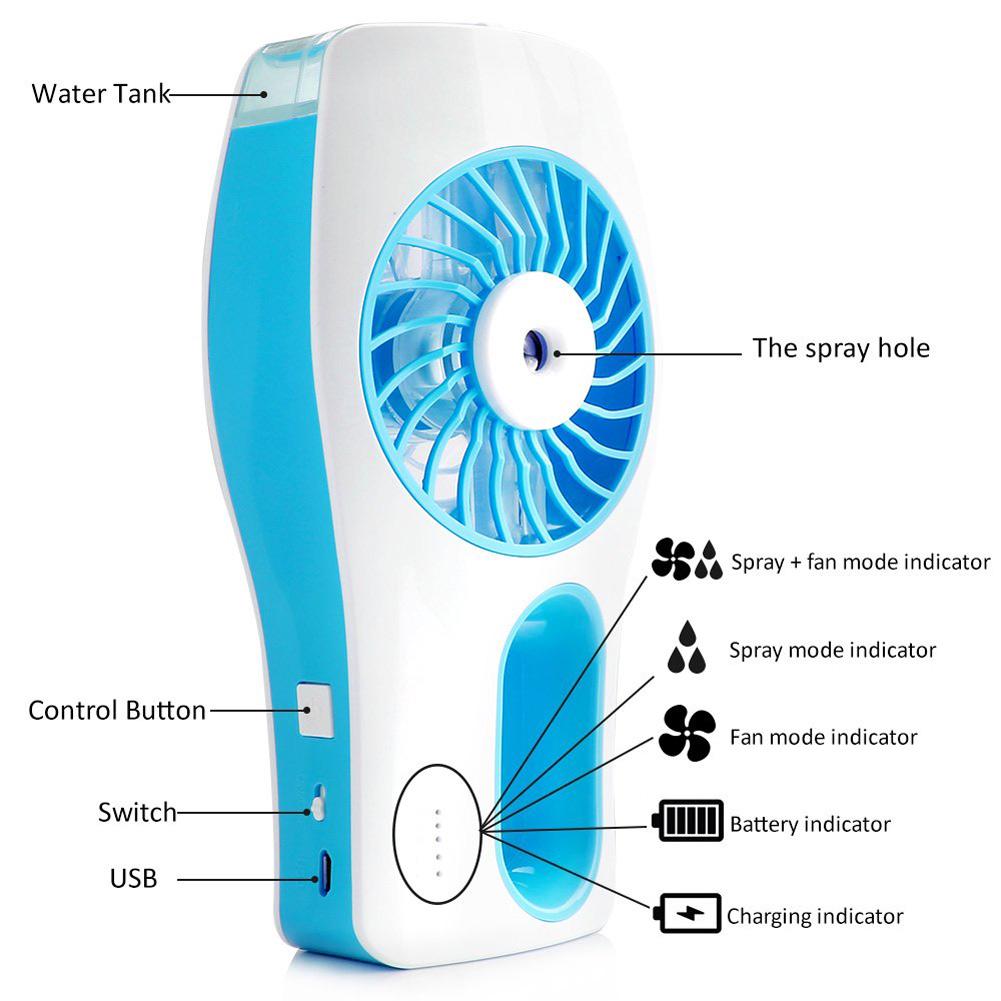 Buy For Hiking Mini Camping Humidifier USB Handheld Misting Fan ...