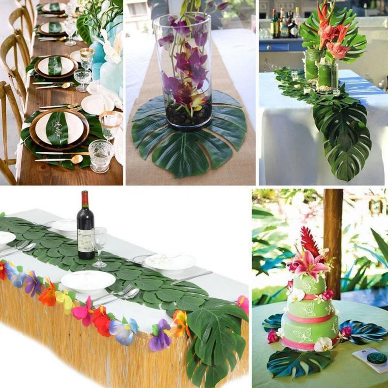 12Pcs Monstera Leaf Table Flag Cutlery Mat Coaster Family Wall ...