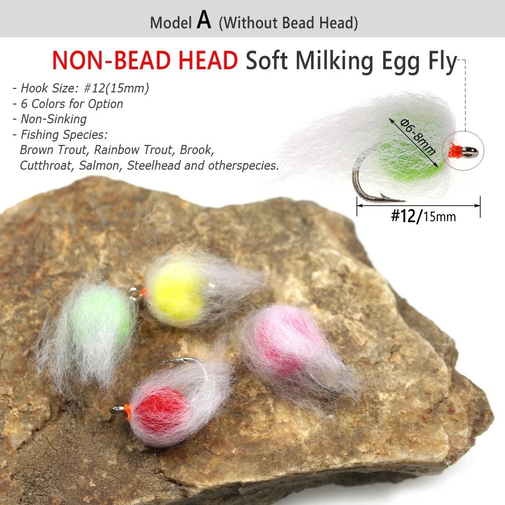 Cheap Synthetic Milking Egg Fly Soft Fish Roe Wet Flies Trout Salmon ...