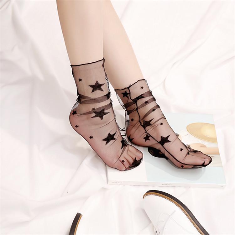 Buy Fashion Lady Sheer Hollow Net Socks Summer Sexy Yarn Silk Trendy ...