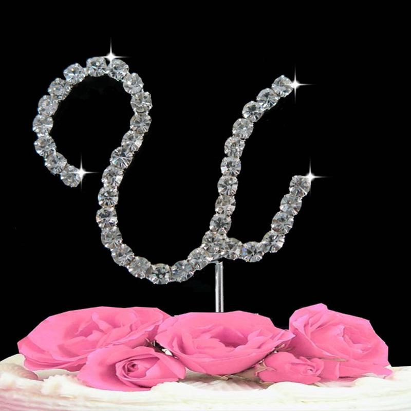 Cheap Rhinestone Crystal Letters Happy Birthday Cake Topper Words ...