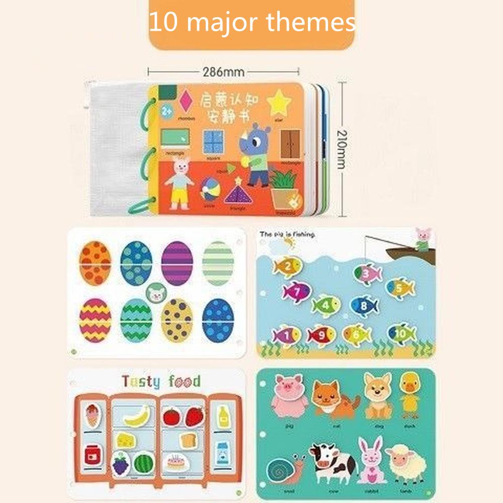 Montessori Velcro Quiet Book Children Toy Paste Book My First Busy Book ...