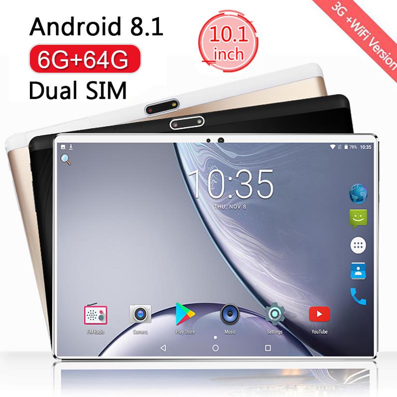10 Core 10.1 Inch 6+64GB Tablet Pc Android 8.1 3G+Wifi Phablet Computer ...