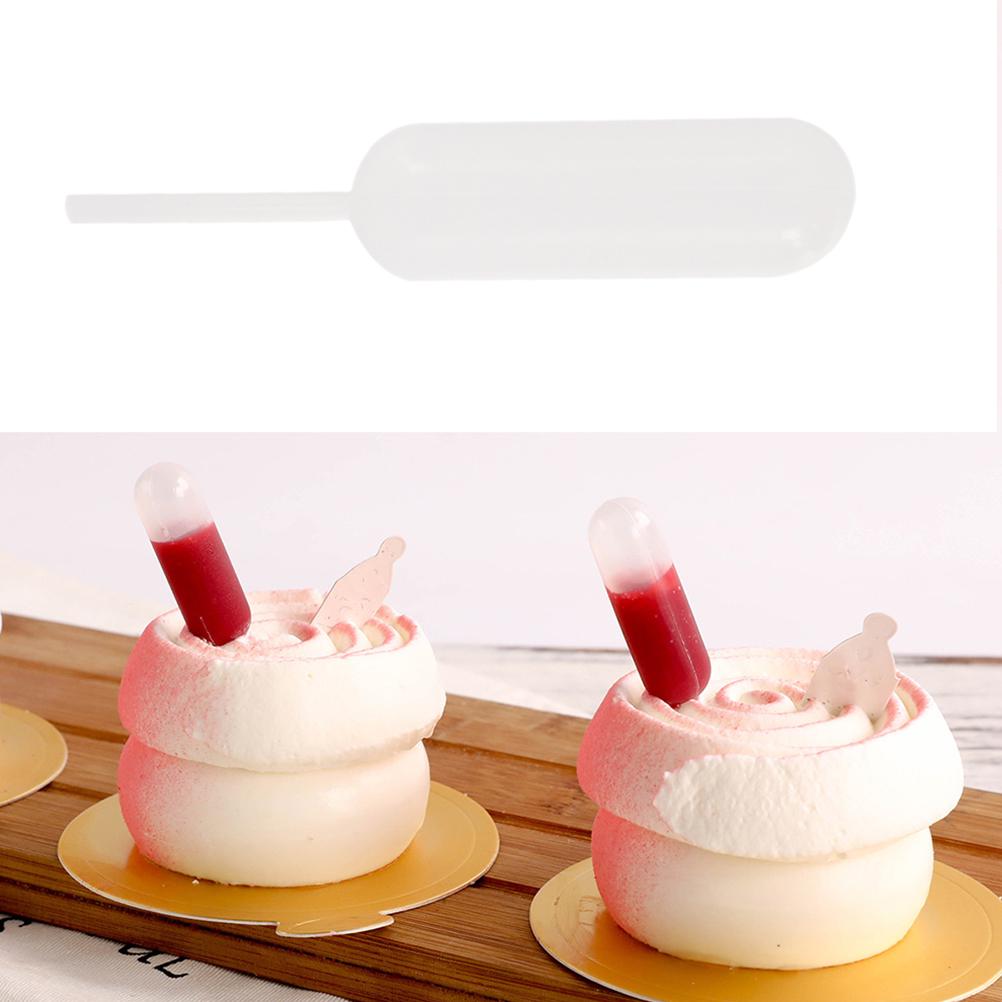 Buy 50pcs Clear Jam Dropper Transparent Mini Cakes Strawberries Sauce ...