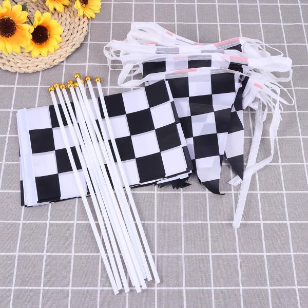 Buy 21pcs Black and White Chequered Formula One F1 Racing Banners ...