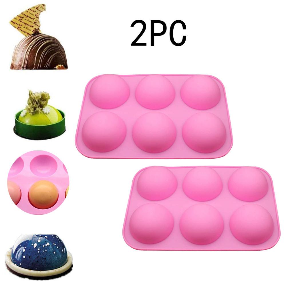 Buy Half Ball Sphere Silicone Cake Mold Muffin Chocolate Cookie Baking ...