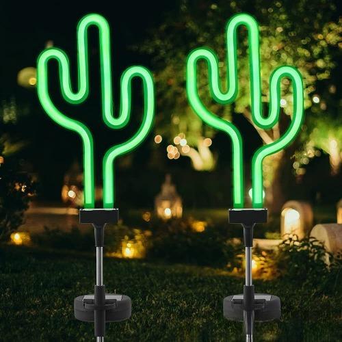Cheap Solar garden landscape lamp, flaming bird cactus neon lamp ...