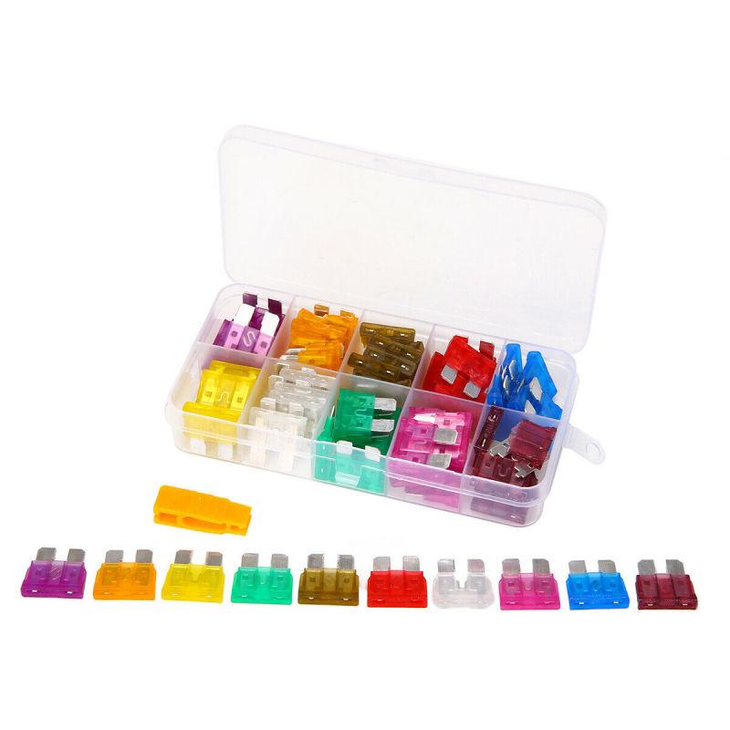 80pcs 12V Standard Blade Car Fuses Auto Medium Blade Fuses Kit 3A~40A ...