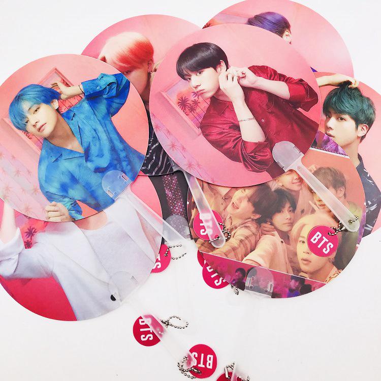 Buy BTS Fan Round Fan Pendant Hand Fan Official Periphery at affordable ...