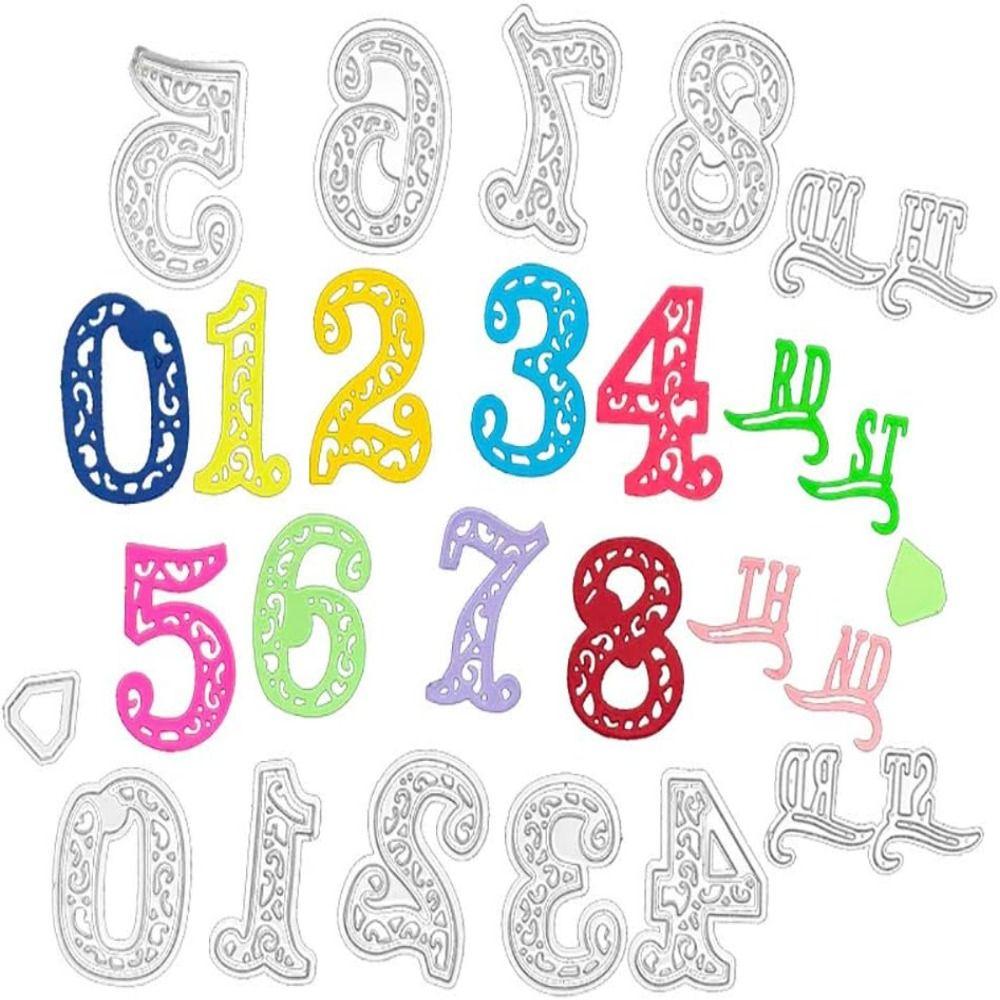 Silver Number Letter Metallic Cutting Dies Carbon Steel 0-9 Numbers ...
