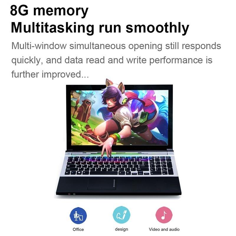 Buy 15.6inch FHD 1920*1080P Intel I7 CPU 8GB RAM 512G SSD/1T HDD DVD ...