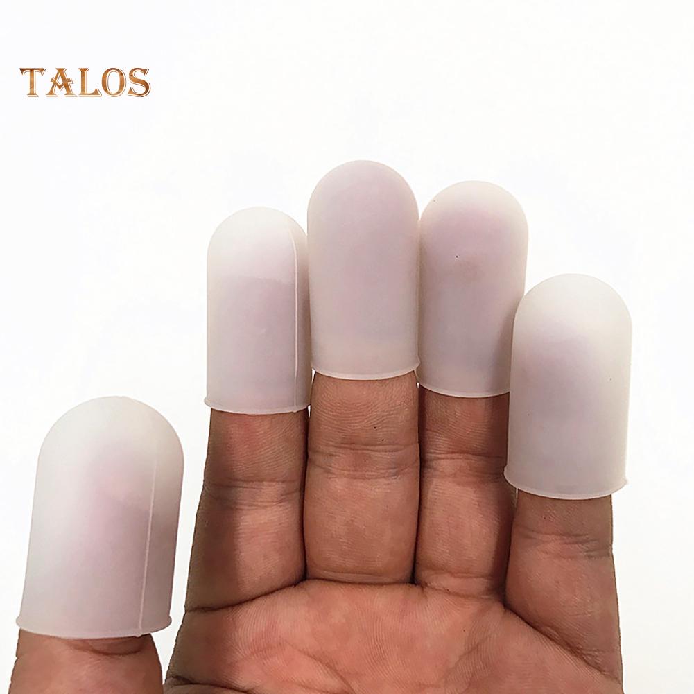Buy 5Pcs/Set Silicone Finger Sleeve Insulation Non-slip Fingertip ...