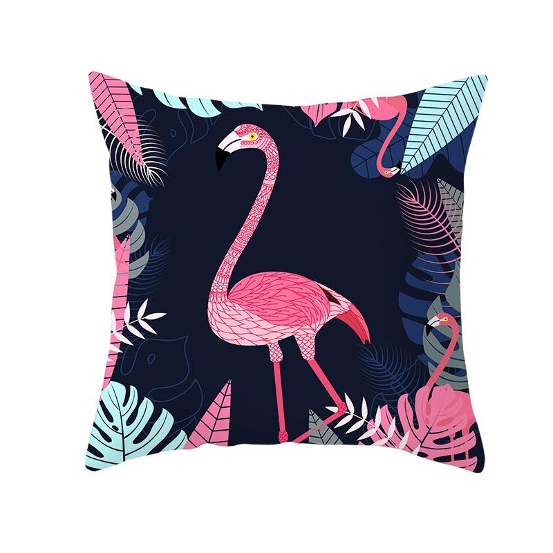 Cheap Flamingo Cushion Cover Summer Tropical Plants Printing Decorative ...